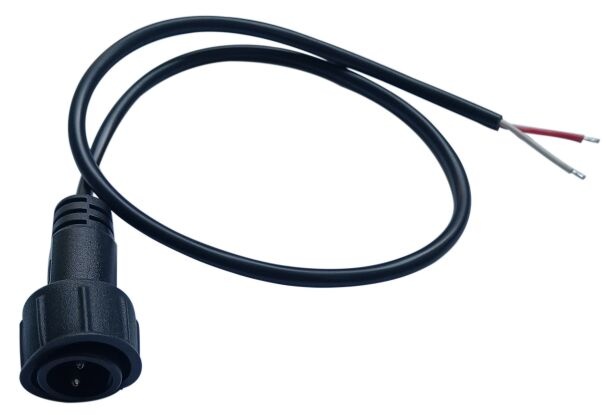 2 core cable with 2 pin male plug